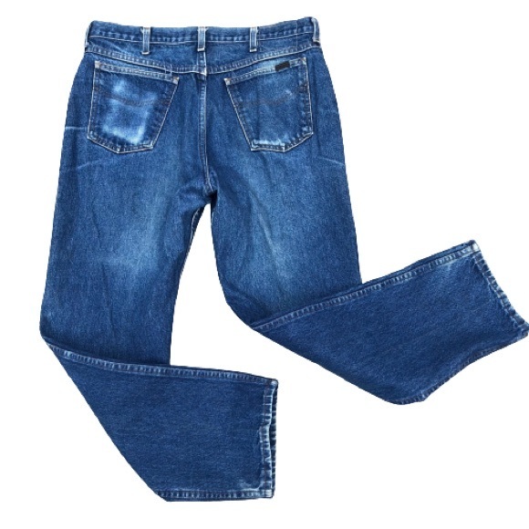 Vintage | Jeans | Vtg Pocket Fade Usa Roebucks Blue Mom Jean 34 | Poshmark